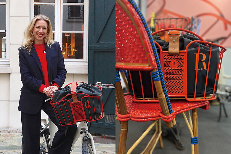 「突き進みなさい」と語りかけるマリー=キャロリーヌの自転車用パニエ。｜パリジェンヌの転職と天職｜madameFIGARO.jp（フィガロジャポン）